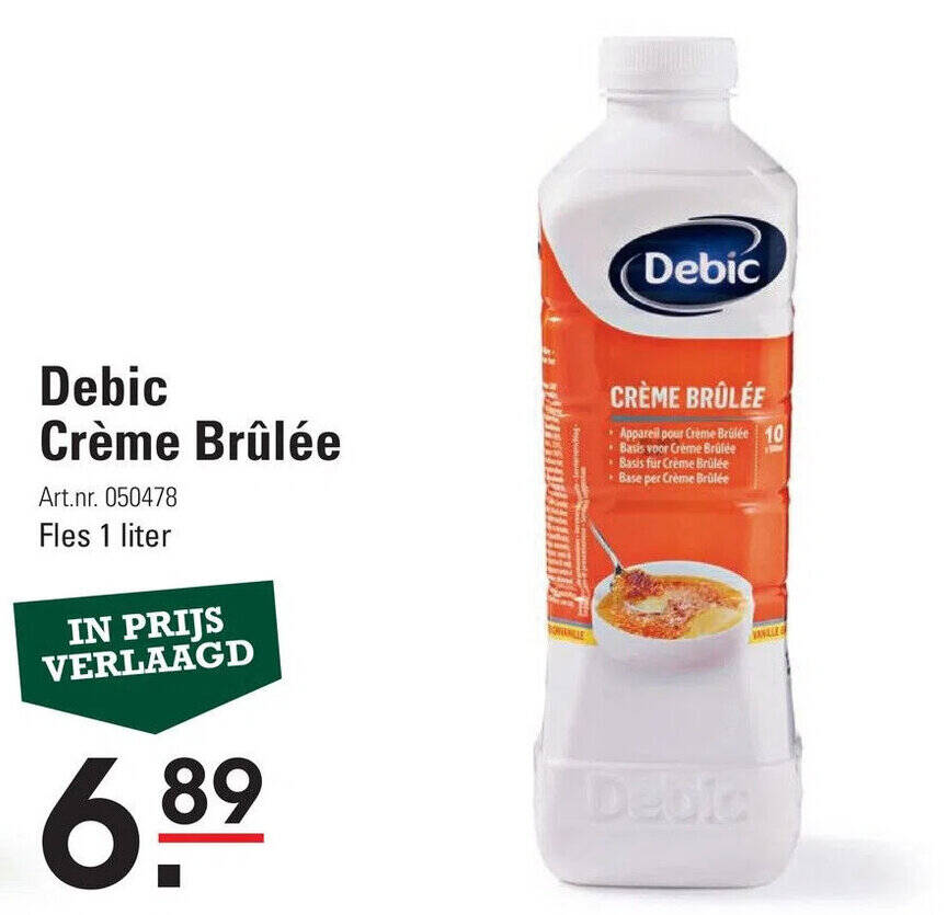 Debic Crème Brûlée 1L aanbieding bij Sligro