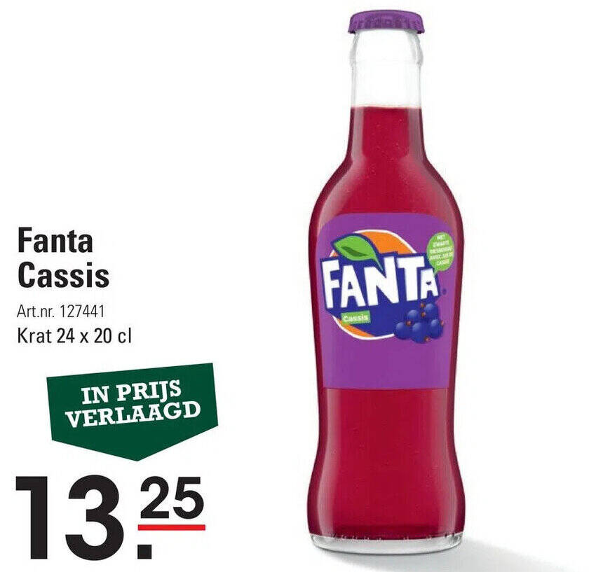 Fanta Cassis 24 x 20 cl aanbieding bij Sligro