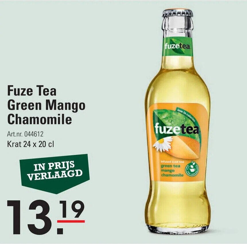 Fuze Tea Green Mango Chamomile 24 x 20 cl aanbieding bij Sligro