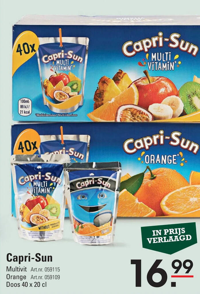 Capri-Sun 40 x 20 cl aanbieding bij Sligro