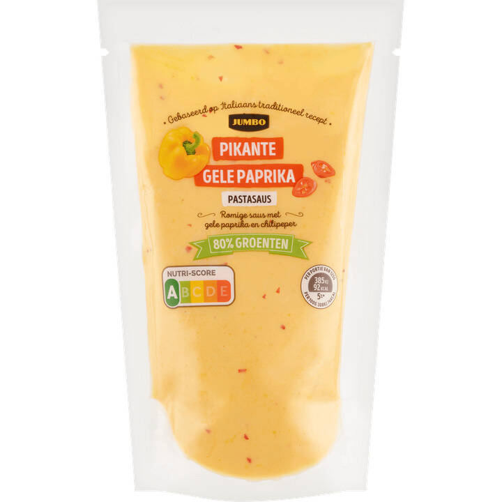 Jumbo Pastasaus Pikante Gele Paprika 250g aanbieding bij Jumbo