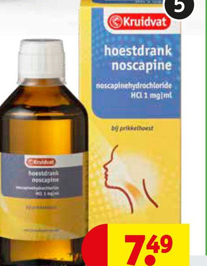 Hoestdrank 1mg Noscapine aanbieding bij Kruidvat