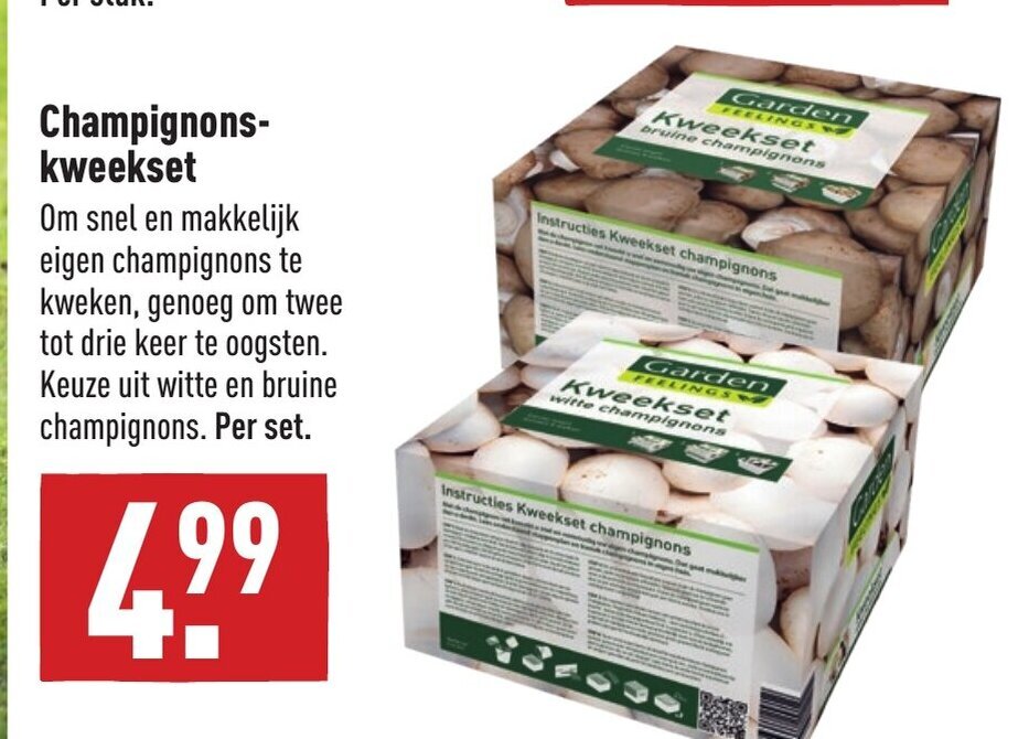 Champignons-kweekset aanbieding bij ALDI