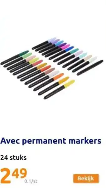 Avec permanent markers aanbieding bij Action