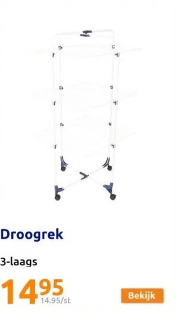 Droogrek 3-laags aanbieding bij Action