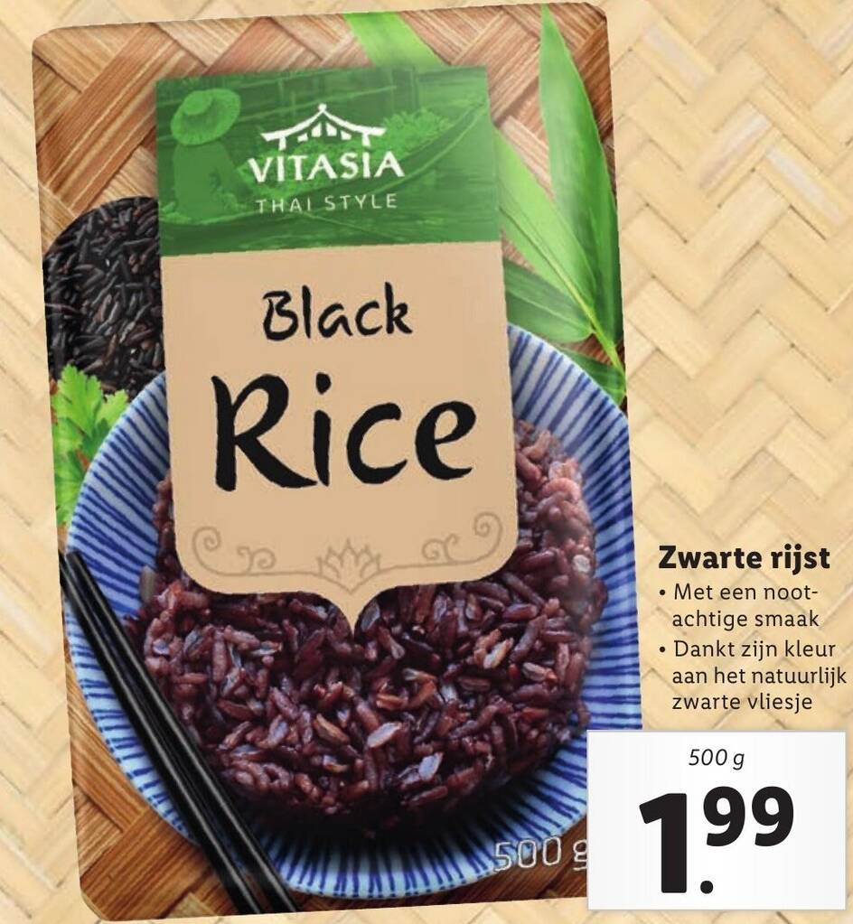 Zwarte rijst 500g aanbieding bij Lidl