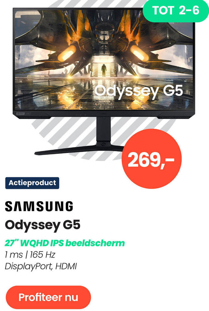 SAMSUNG Odyssey G5 aanbieding bij Paradigit