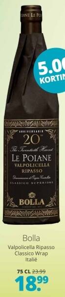 Bolla Valpolicella Ripasso Classico Wrap 75 cl aanbieding bij Mitra