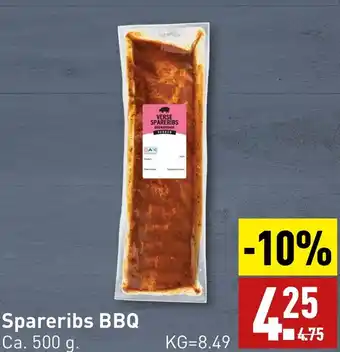 Spareribs BBQ 500 g. aanbieding bij ALDI