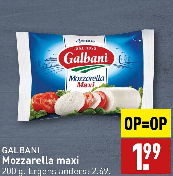 GALBANI Mozzarella maxi 200g aanbieding bij ALDI