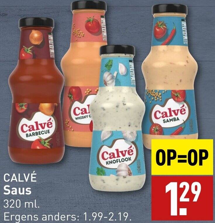 CALVÉ Saus 320ml aanbieding bij ALDI