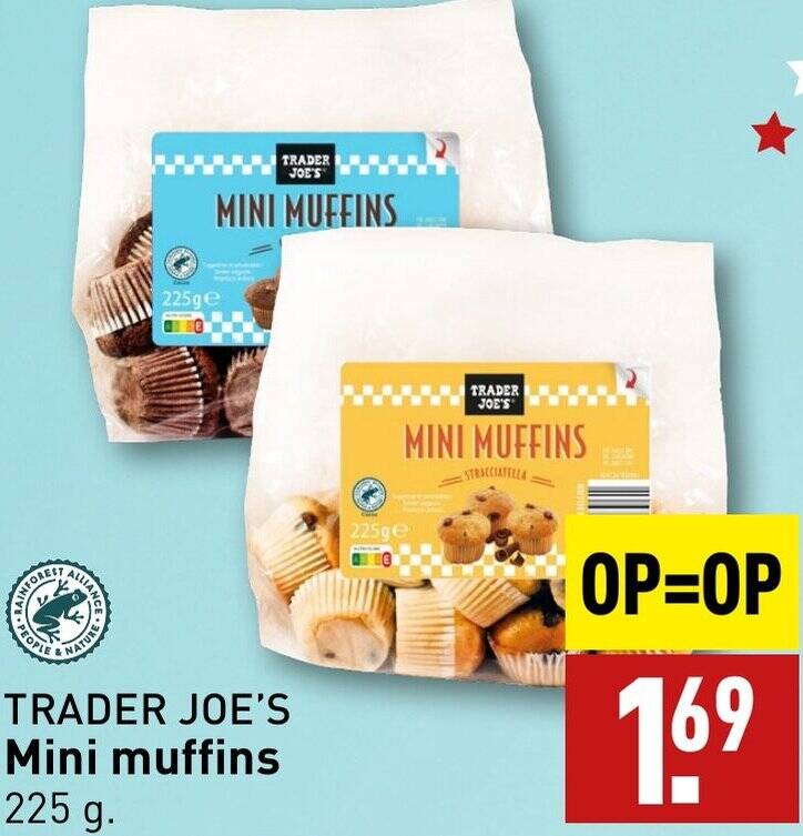TRADER JOE'S Mini muffins 225g aanbieding bij ALDI