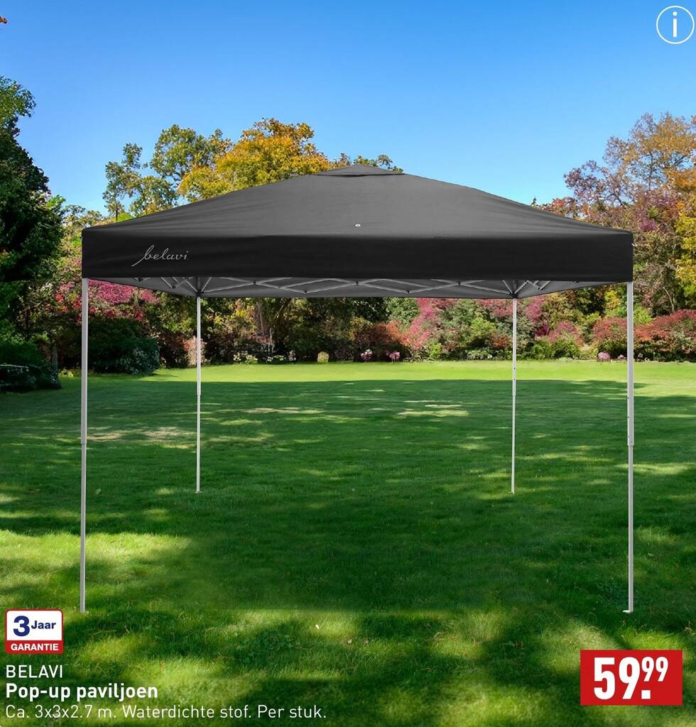 BELAVI Pop-up paviljoen aanbieding bij ALDI