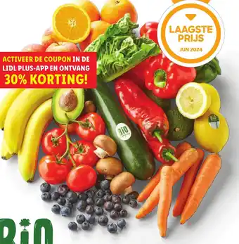 Bio groente en fruit aanbieding bij Lidl