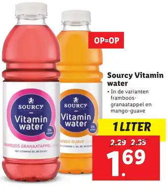 Sourcy vitamin water 1 liter aanbieding bij Lidl