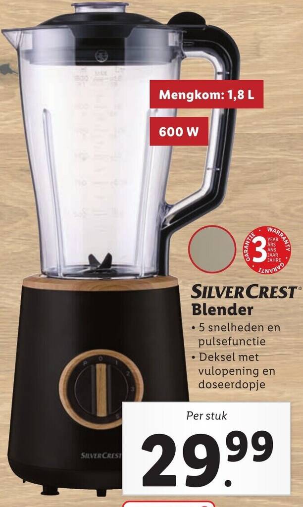 SilverCrest blender per stuk aanbieding bij Lidl