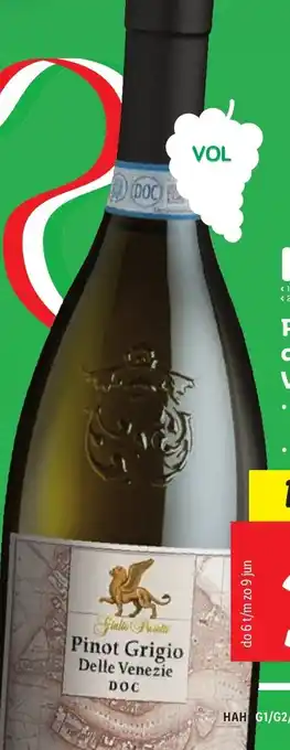 Pinot grigio delle venezie per fles aanbieding bij Lidl