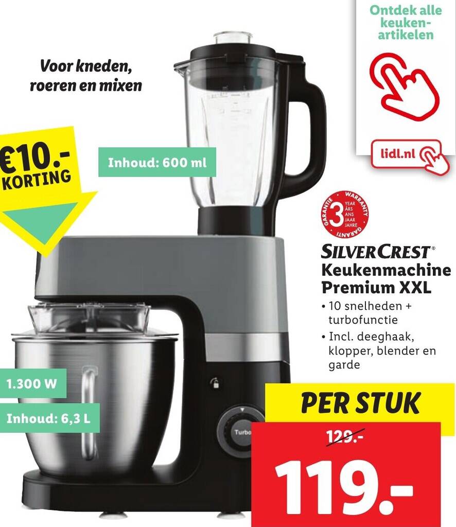 SILVERCREST Keukenmachine Premium XXL aanbieding bij Lidl