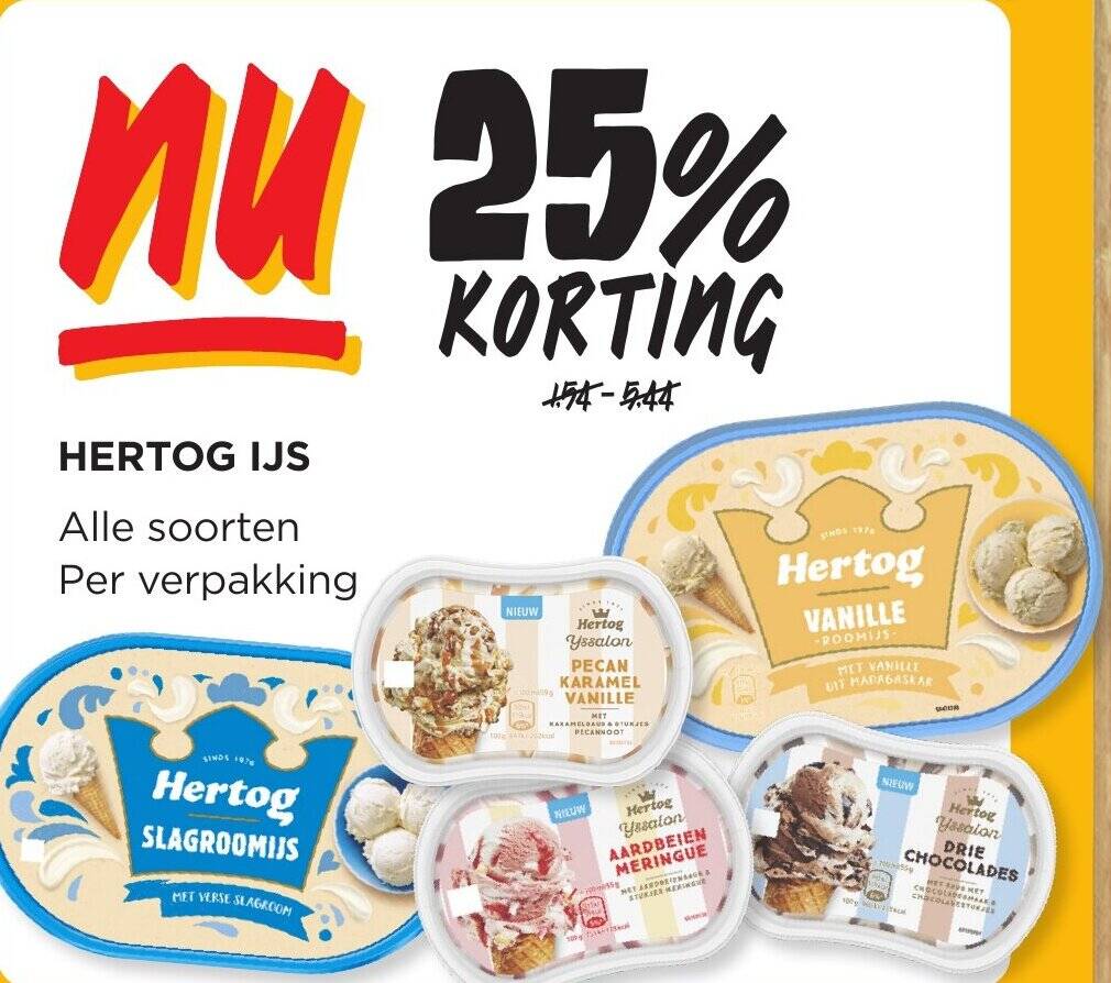 Hertog ijs aanbieding bij Jumbo