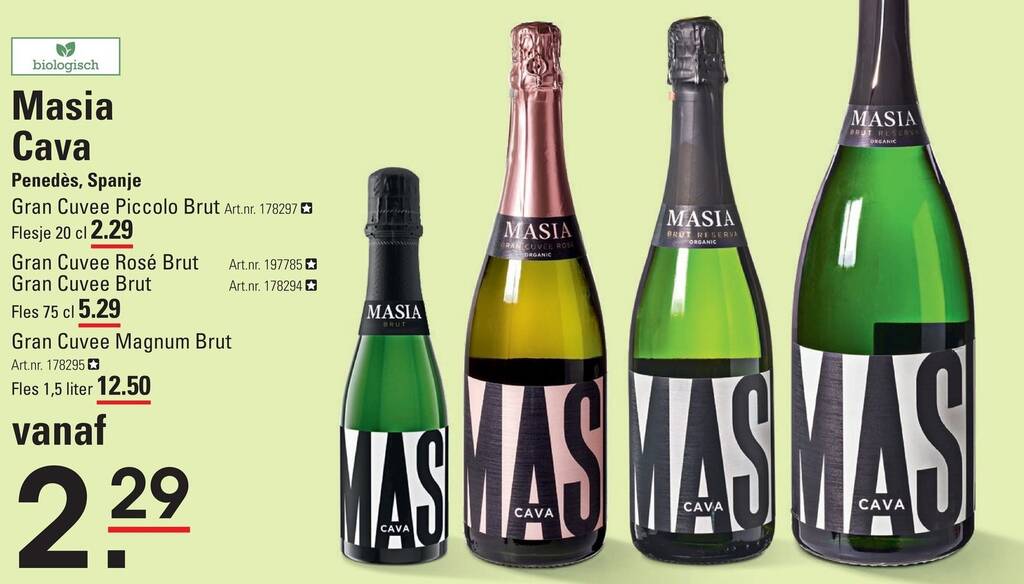 Masia Cava 20 cl aanbieding bij Sligro