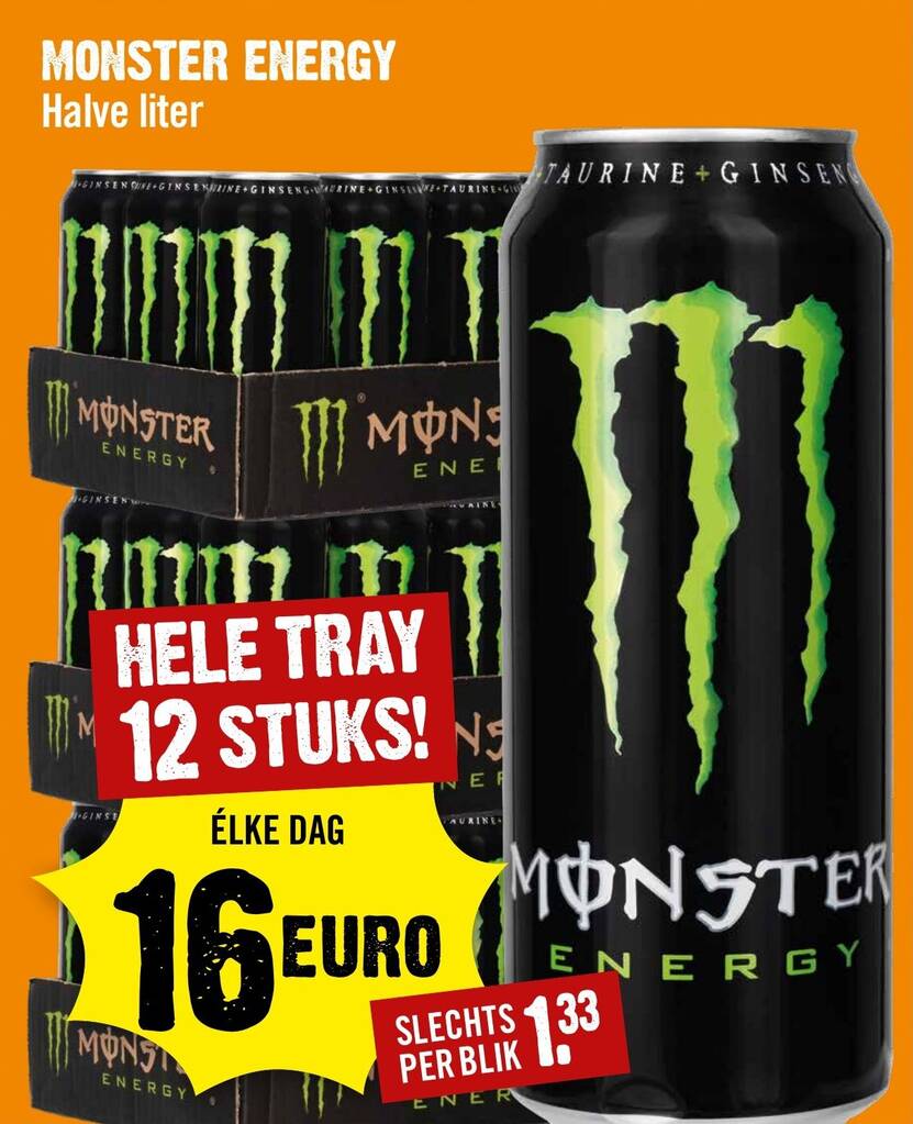 MONSTER ENERGY Halve liter aanbieding bij Dirck 3