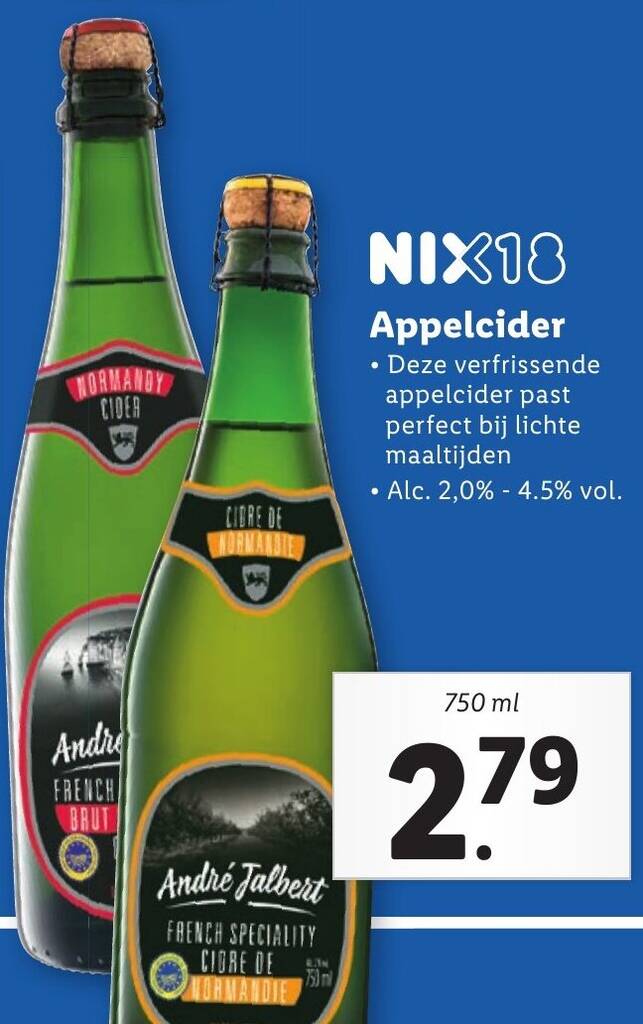 Appelcider 750ml aanbieding bij Lidl