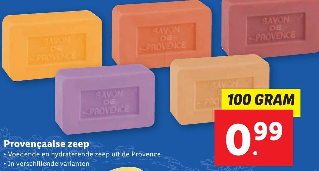Provençaalse zeep 100g aanbieding bij Lidl