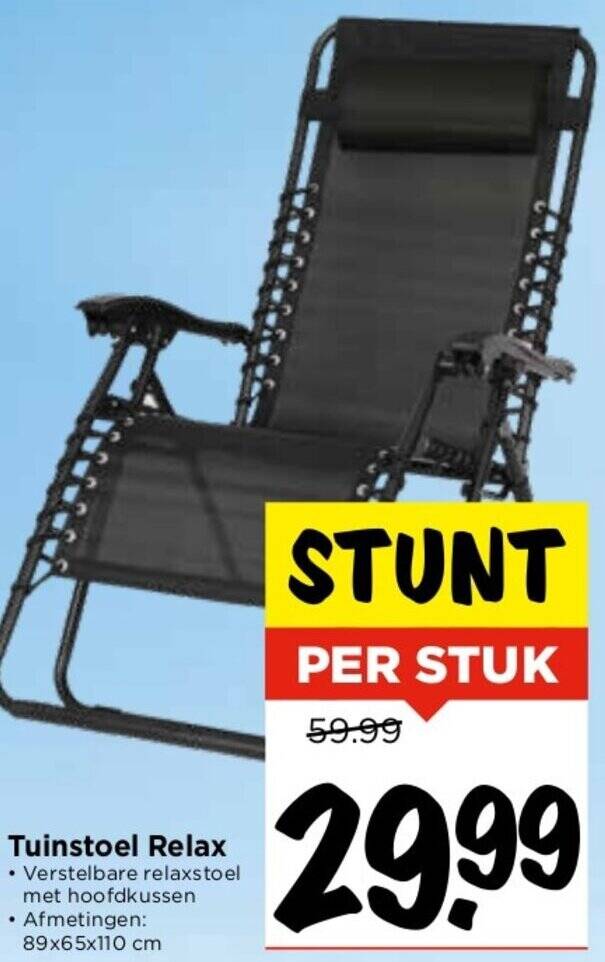 Tuinstoel Relax aanbieding bij Vomar Voordeelmarkt