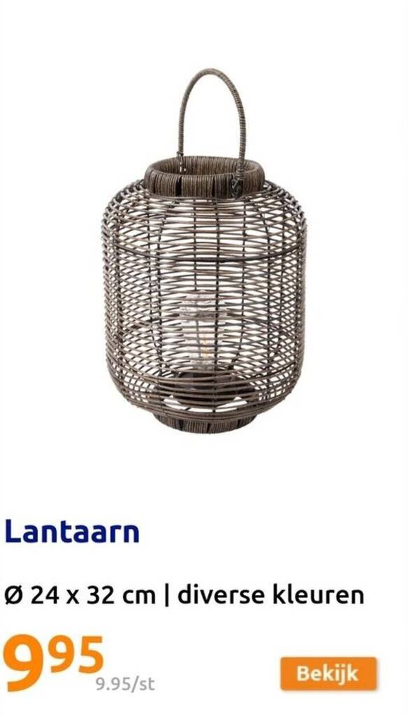 Lantaarn Ø 24 x 32 cm aanbieding bij Action