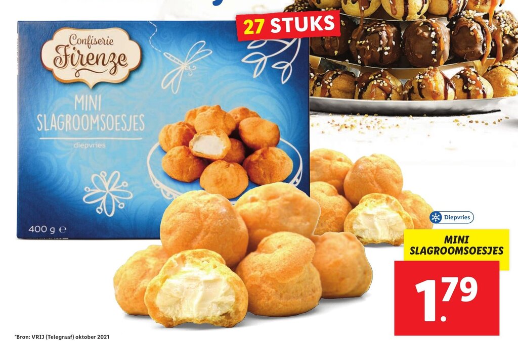 Mini Slagroomsoesjes aanbieding bij Lidl