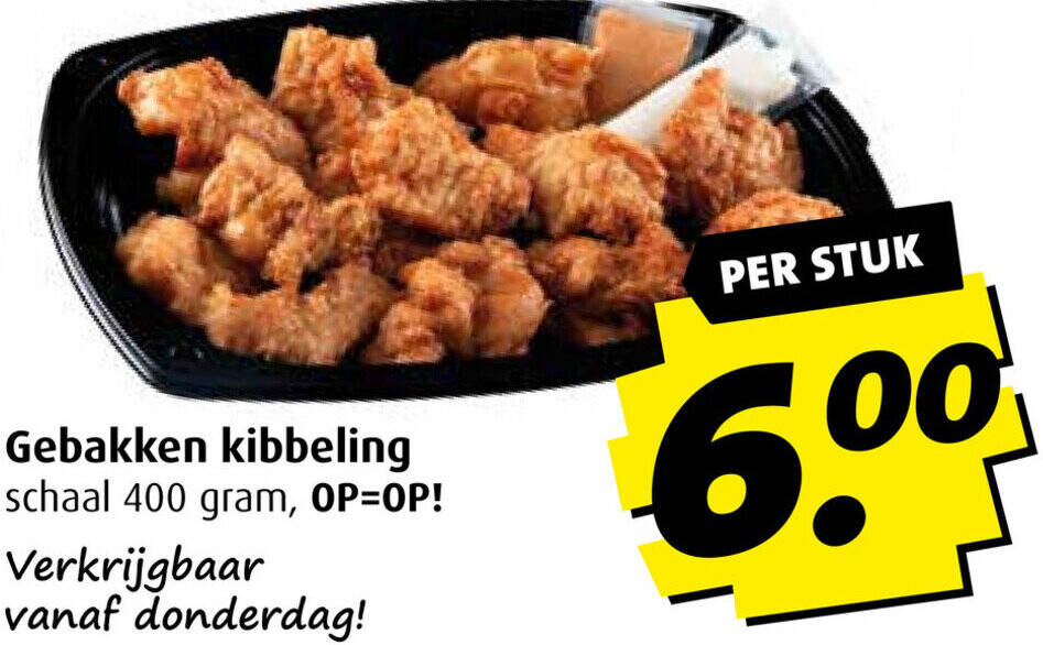 Gebakken kibbeling 400g aanbieding bij Boni
