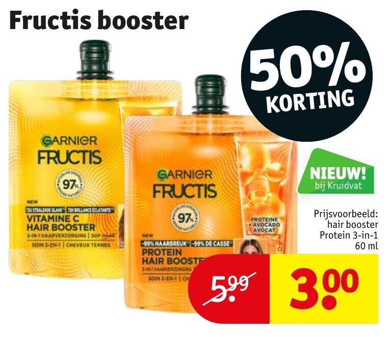 Fructis booster aanbieding bij Kruidvat