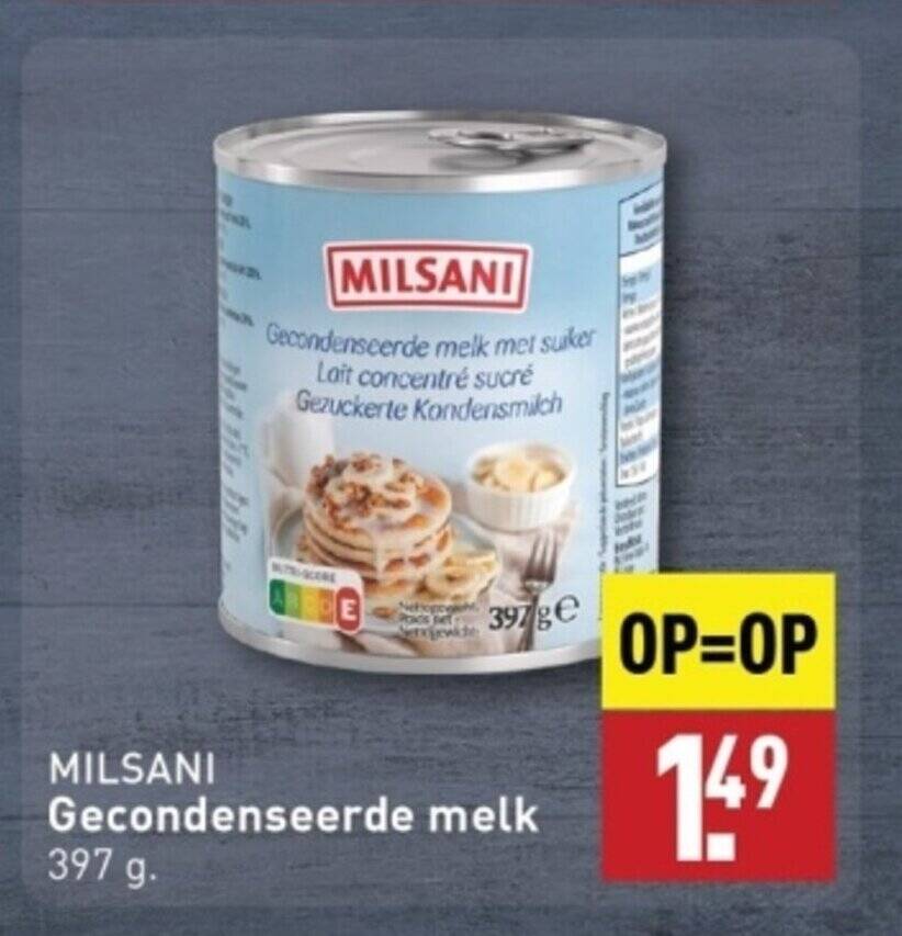 MILSANI Gecondenseerde melk 397 g aanbieding bij ALDI