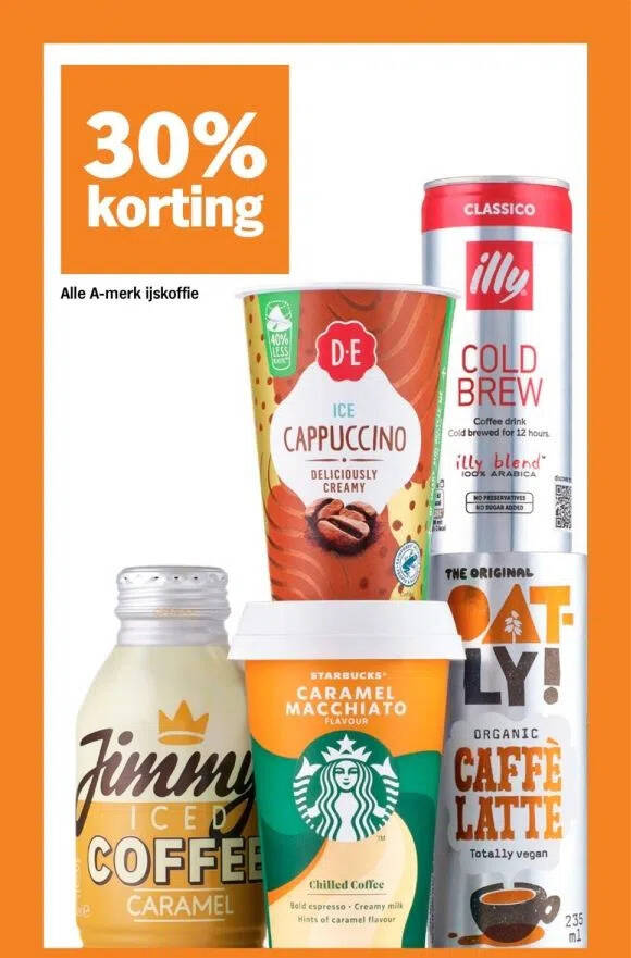Alle A-merk ijskoffie aanbieding bij Albert Heijn