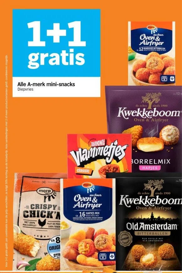 Alle A-merk mini-snacks aanbieding bij Albert Heijn