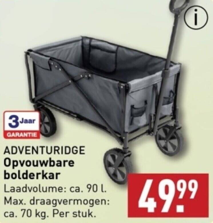 ADVENTURIDGE Opvouwbare bolderkar aanbieding bij ALDI