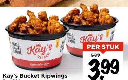 Kay's Bucket Kipwings aanbieding bij Vomar Voordeelmarkt
