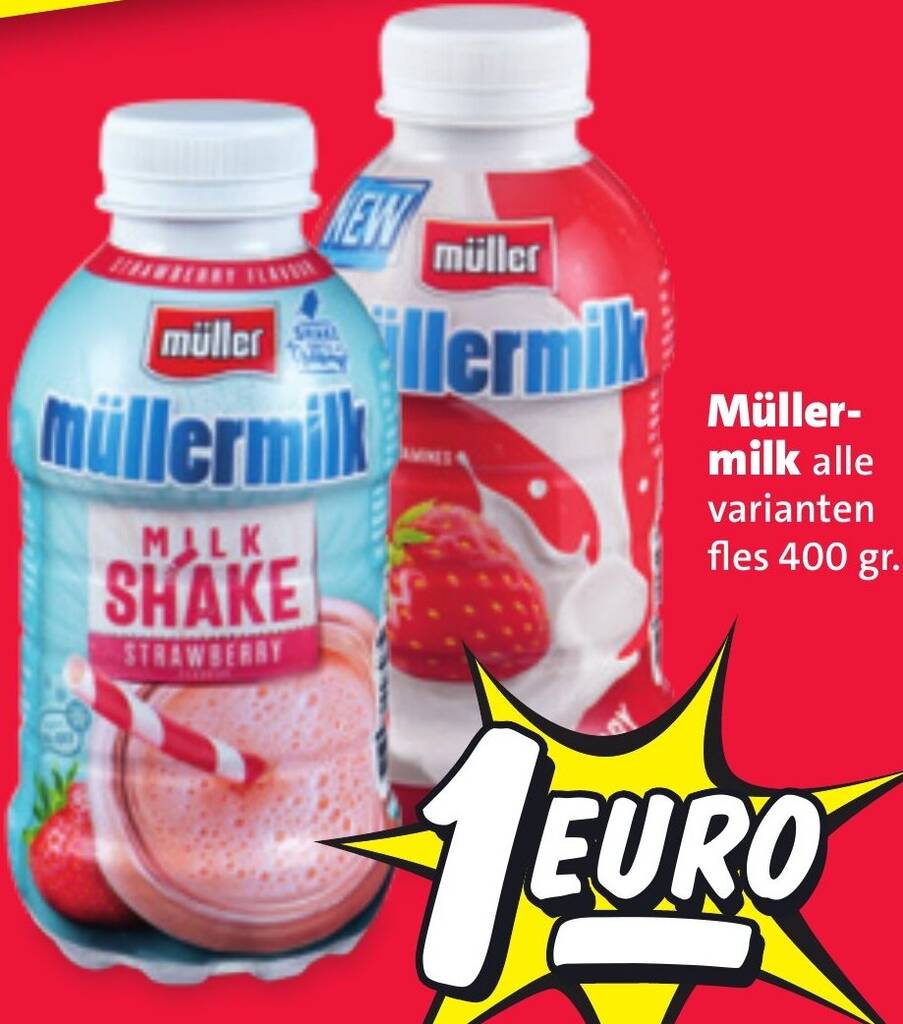 Müllermilk 400 gr. aanbieding bij Nettorama
