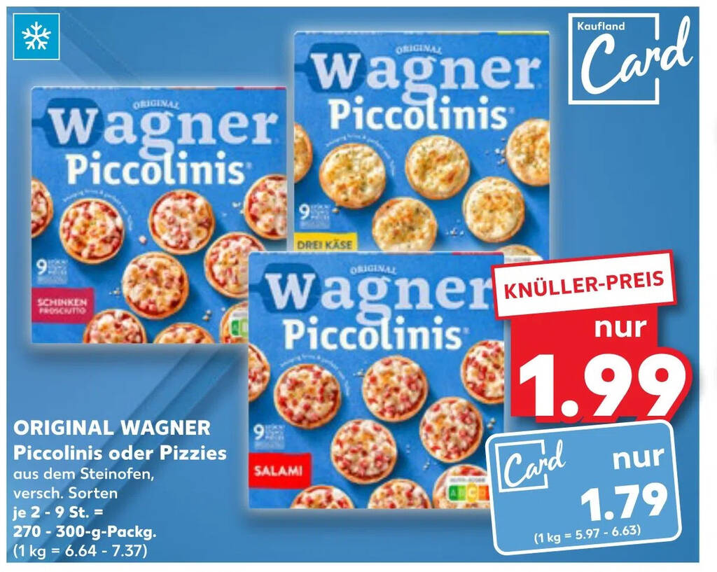ORIGINAL WAGNER Piccolinis oder Pizzies aanbieding bij Kaufland DE