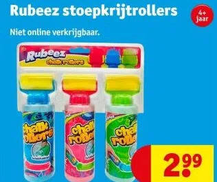 Rubeez stoepkrijtrollers aanbieding bij Kruidvat