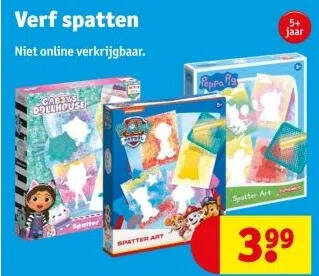 Verf spatten aanbieding bij Kruidvat