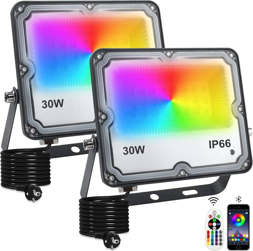 Indmird RGB Spotlight 30W RGB LED spot Buiten met Bluetooth APP ...