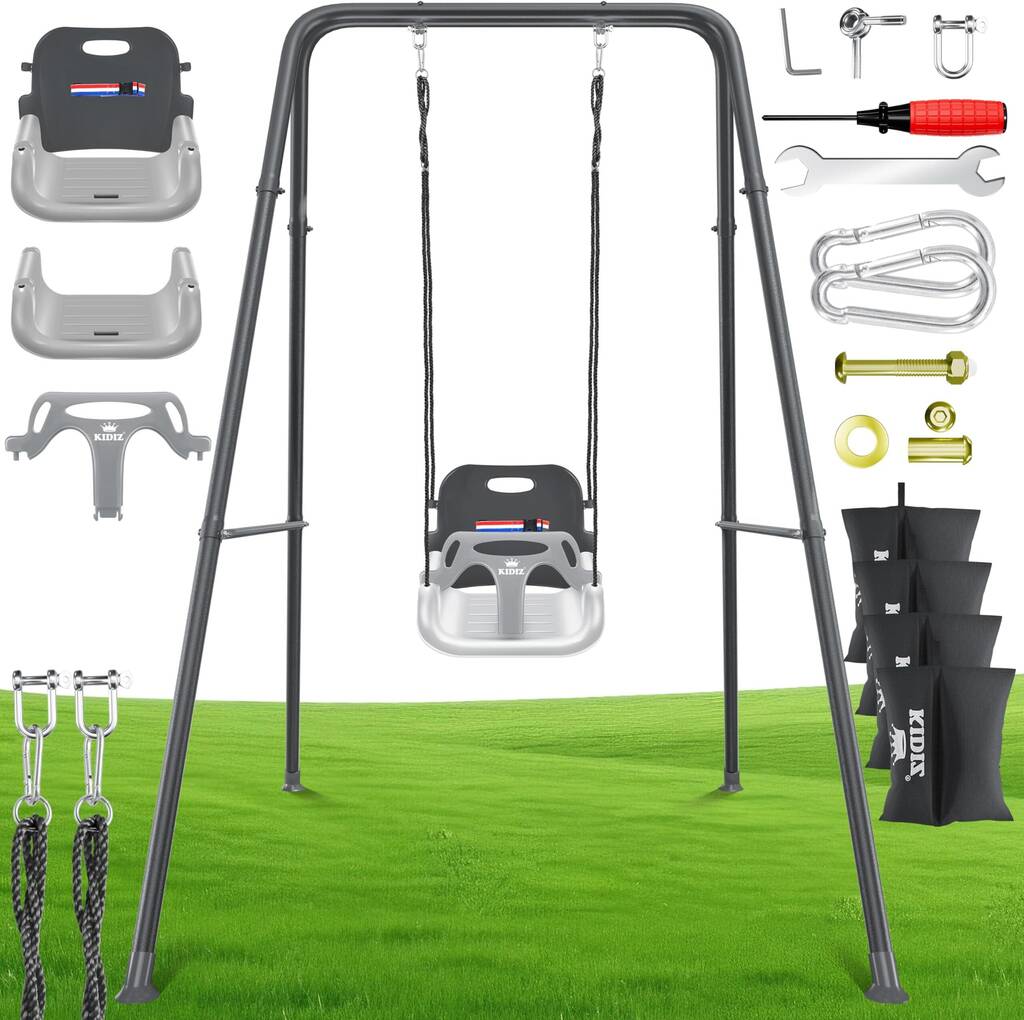 KIDIZ Babyschommel met Frame 3-in-1 Indoor & Outdoor | Kinderschommel ...