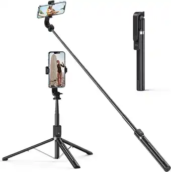 ATUMTEK Selfie Stick 150 cm, Selfie Stick met afneembare Bluetooth ...