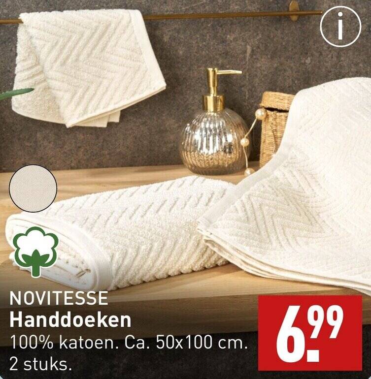 NOVITESSE Handdoeken 50 x 100 cm aanbieding bij ALDI