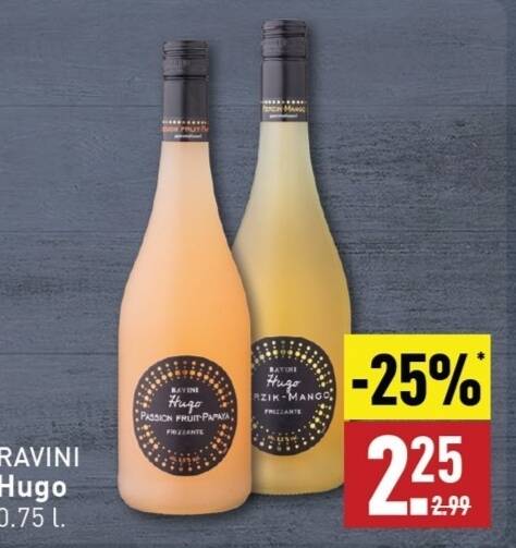 RAVINI Hugo 0.75 l. aanbieding bij ALDI