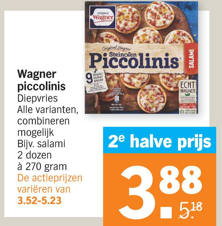 Wagner piccolinis aanbieding bij Albert Heijn