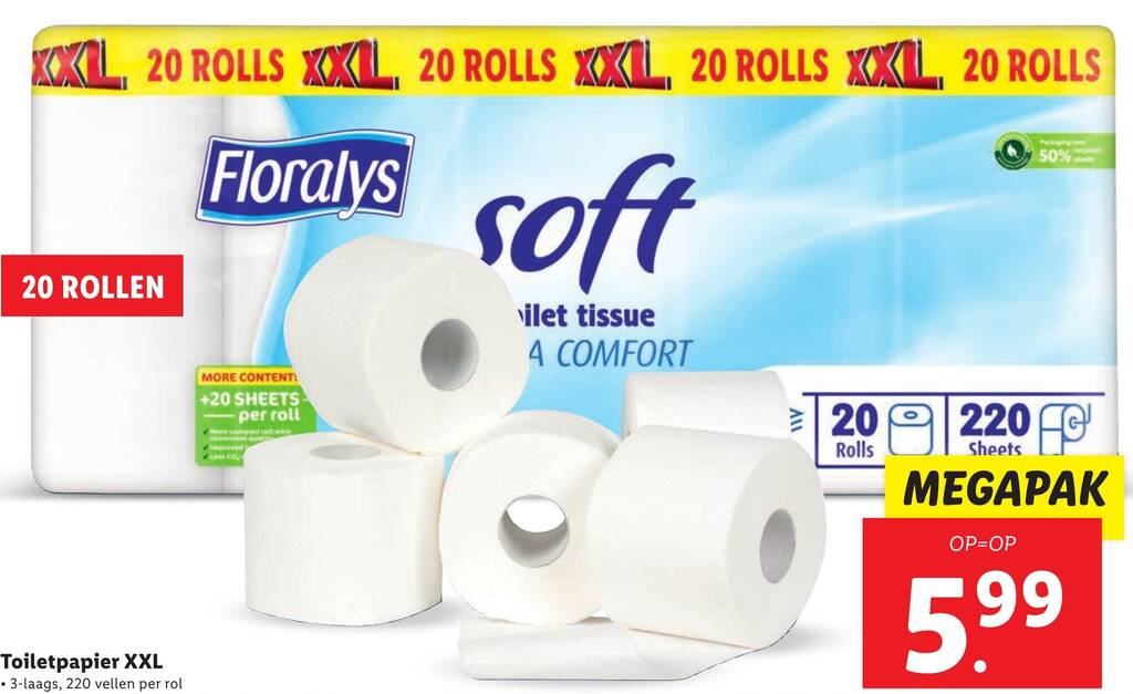 Toiletpapier XXL aanbieding bij Lidl