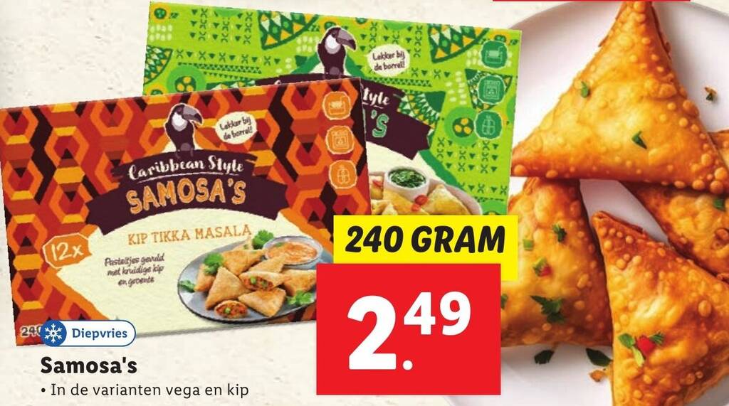 Samosa's 240g aanbieding bij Lidl