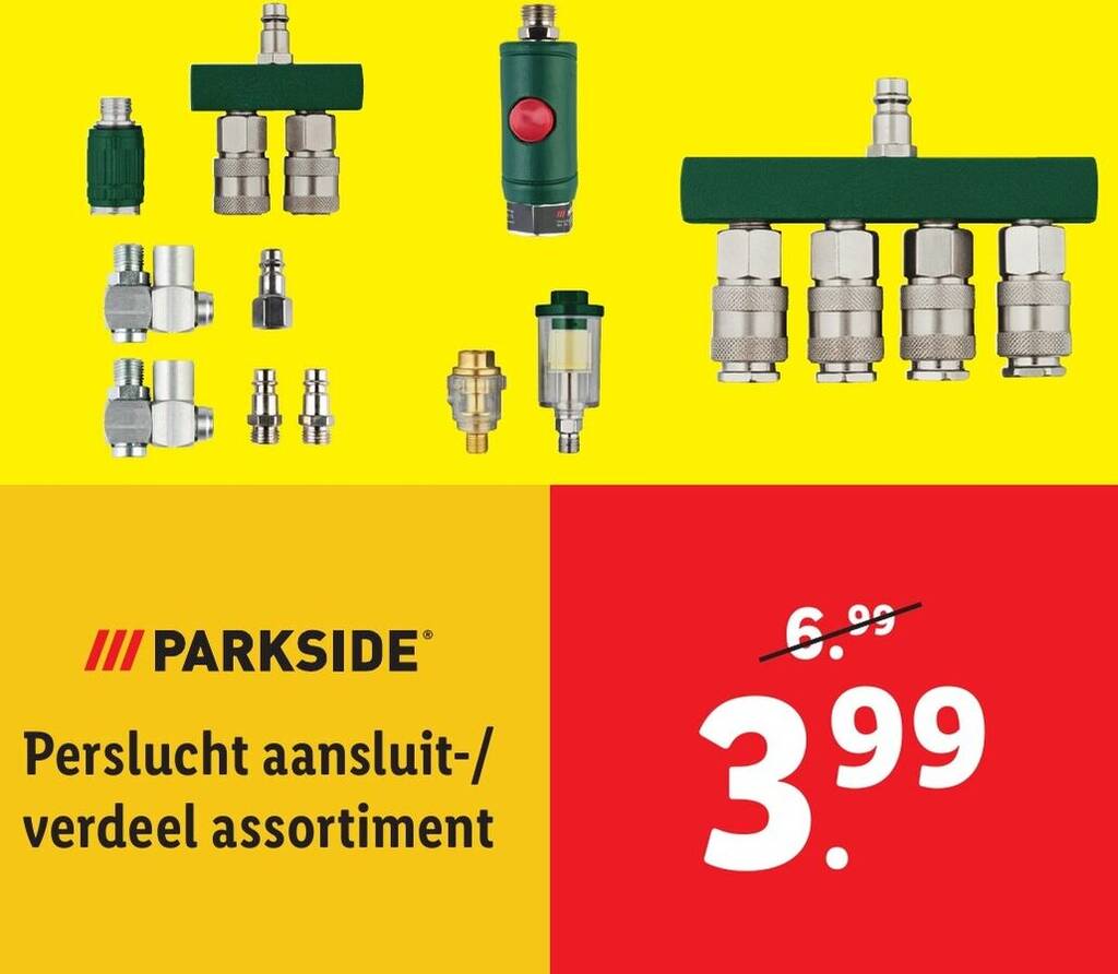 PARKSIDE Perslucht aansluit-/ verdeel assortiment aanbieding bij Lidl